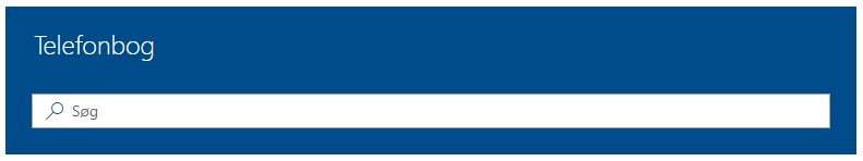 Telefonbog - 365Connect Brugerguide